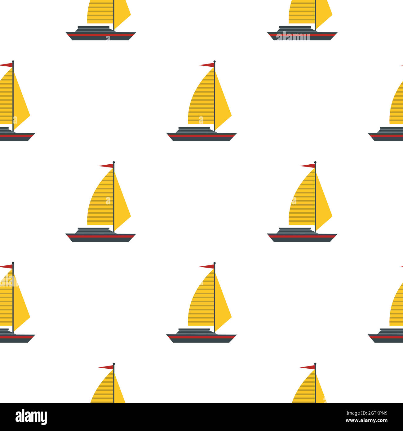 Boat with yellow sail pattern seamless Stock Vector Image & Art - Alamy