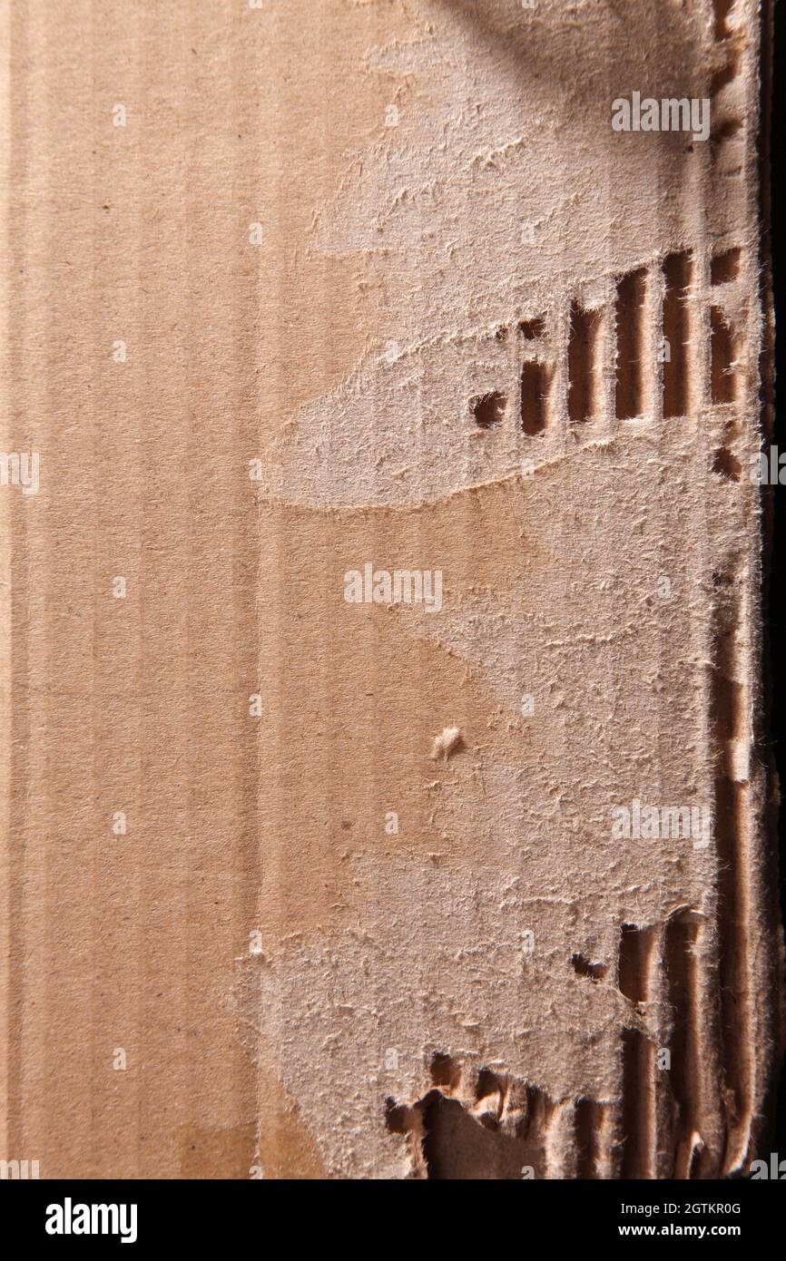 Close-up Texture Of Ripped Cardboard Stock Photo - Alamy