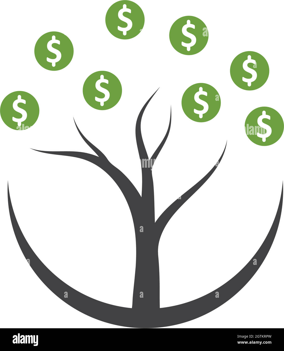 Money tree logo hi-res stock photography and images - Alamy