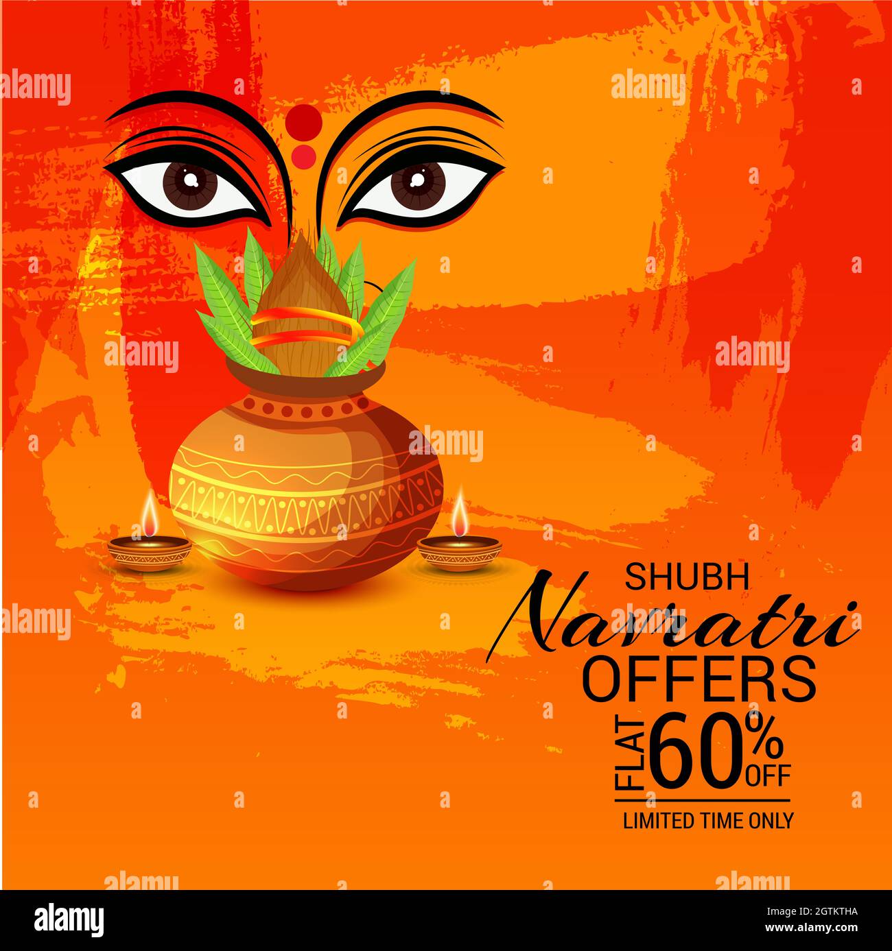 Vector illustration of a Background for Happy Navratri Celebration ...