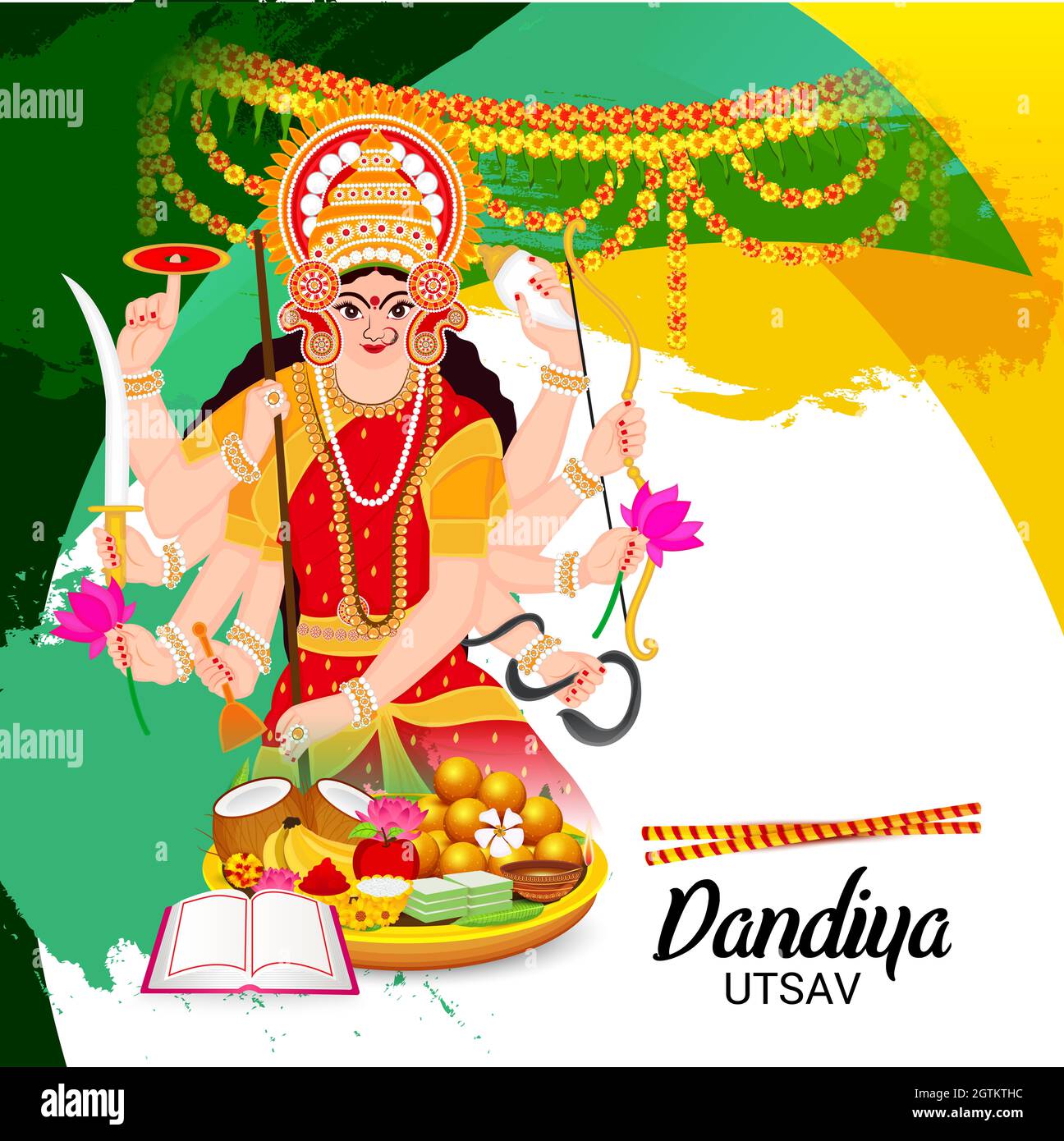 Vector illustration of a Background for Happy Navratri Celebration ...