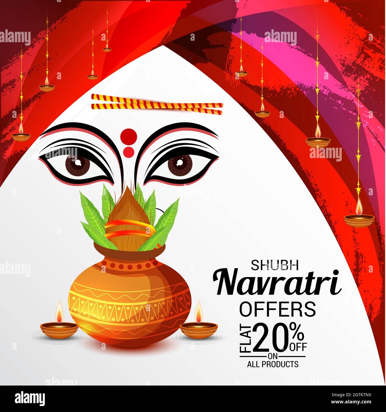 Vector illustration of a Background for Happy Navratri Celebration ...