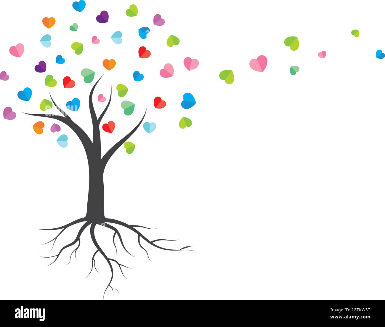 paper love tree concept vector illustration design Stock Vector Image ...
