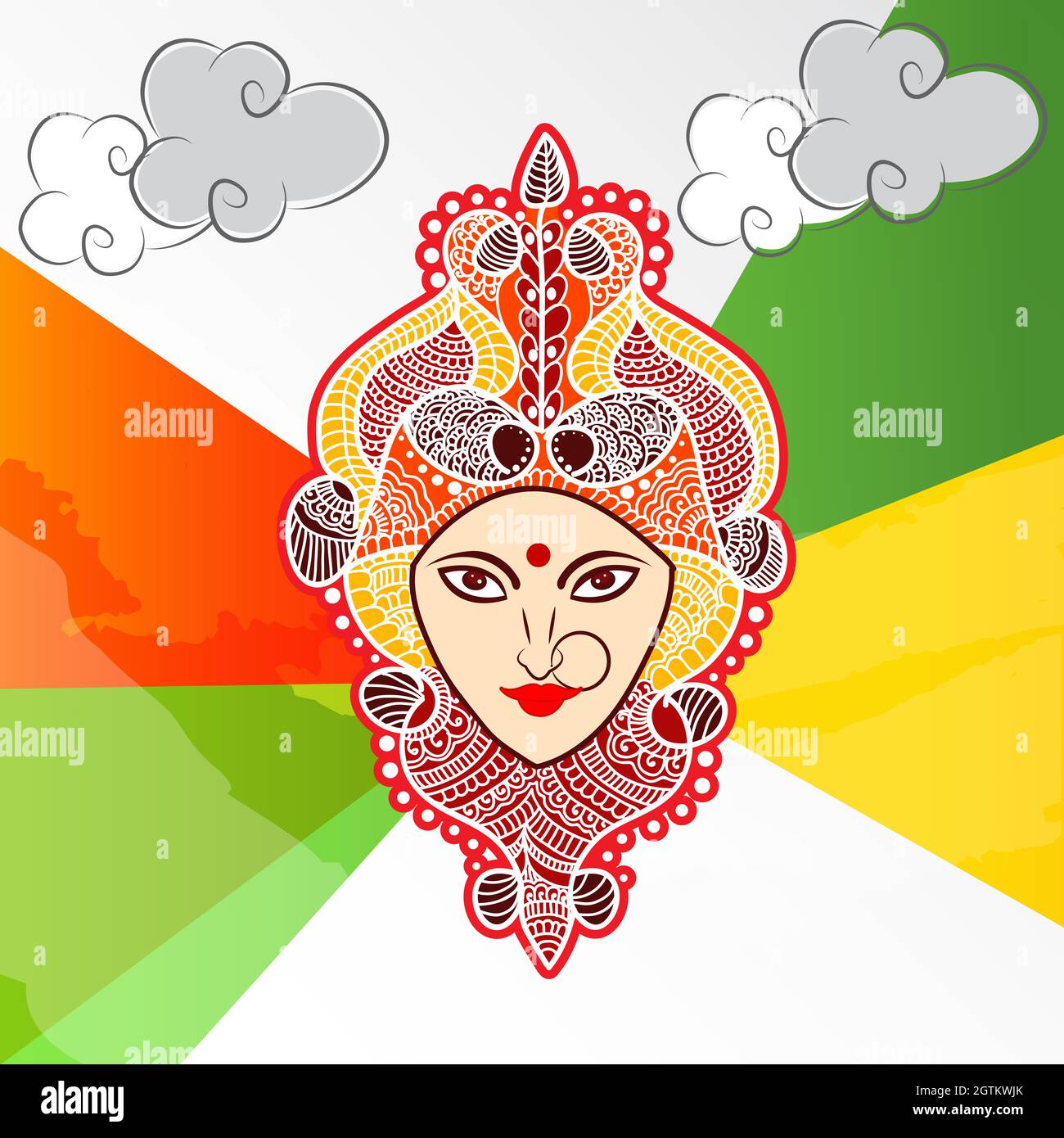 Vector illustration of a Background for Happy Navratri Celebration ...