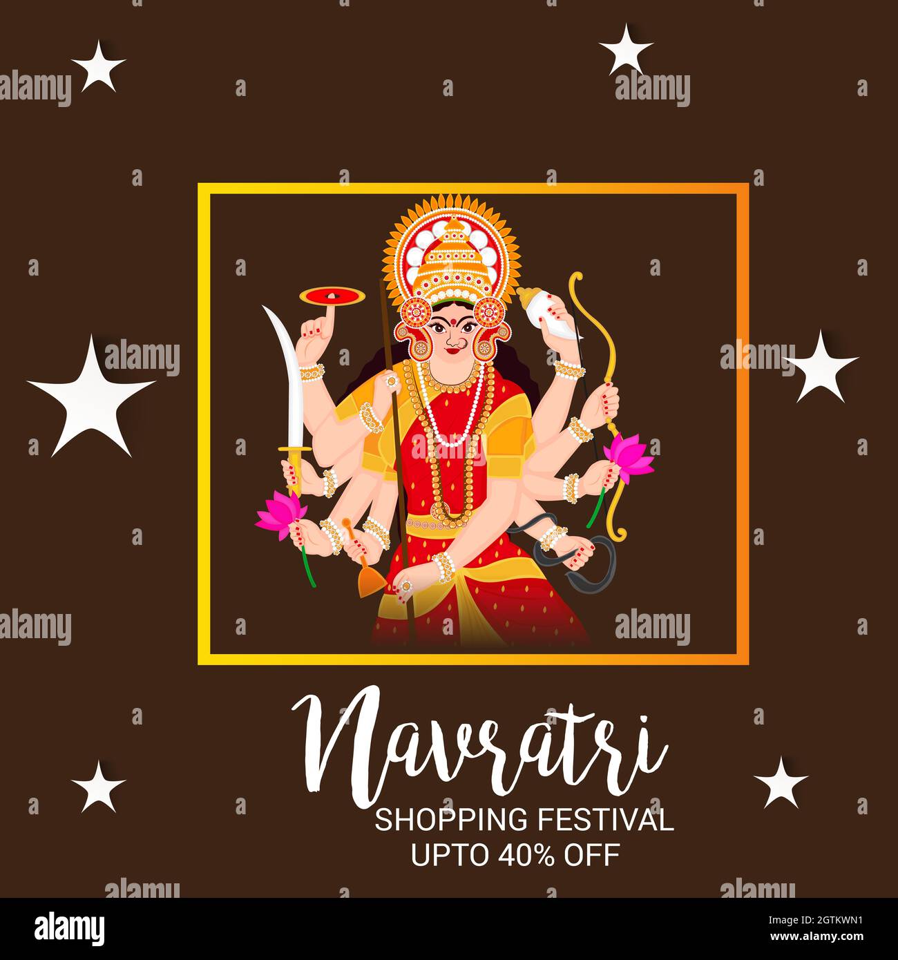 Vector illustration of a Background for Happy Navratri Celebration ...