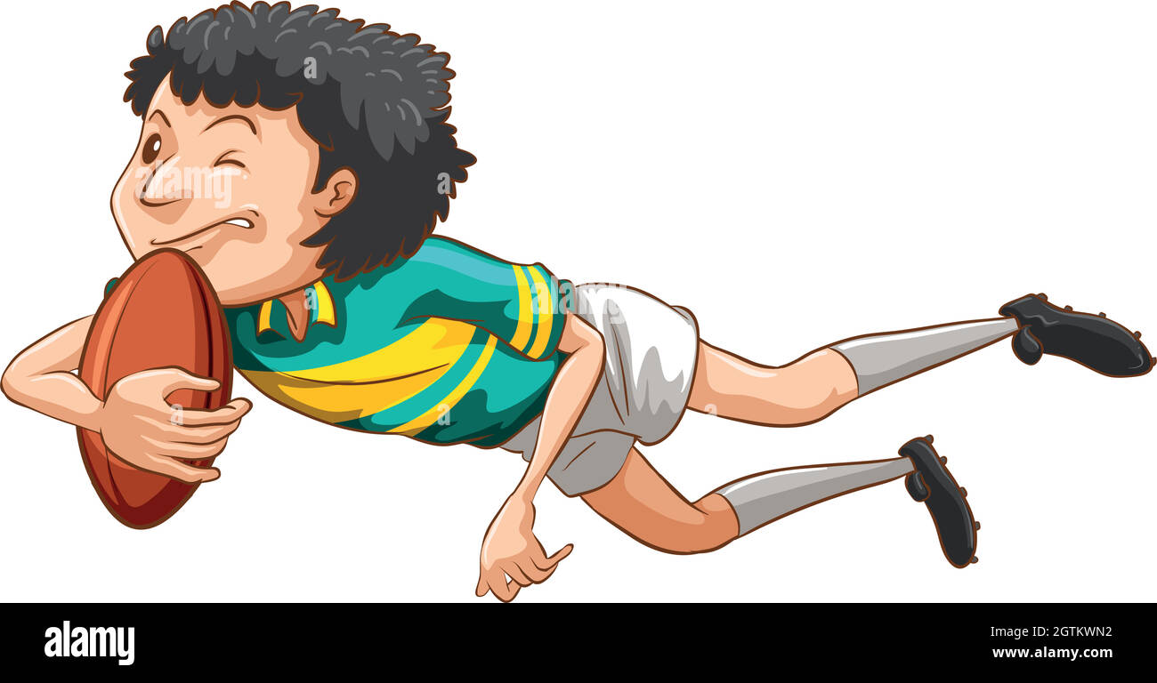 A simple drawing of a boy playing rugby Stock Vector Image & Art - Alamy