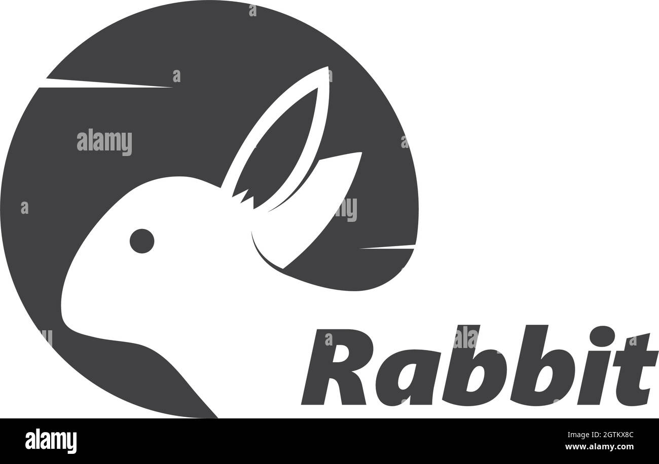 Rabbit Logo template vector icon illustration Stock Vector Image & Art ...