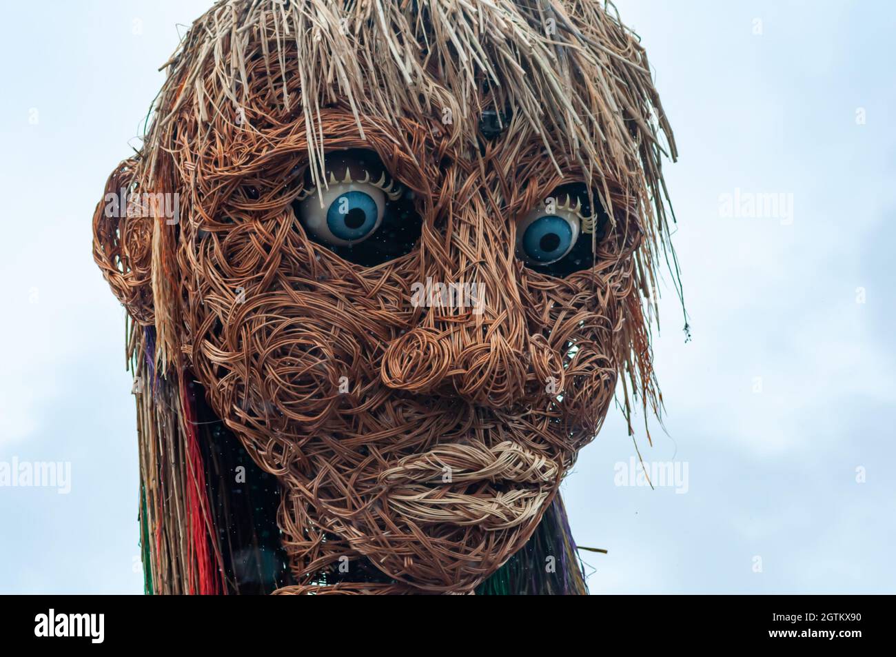 Irvine, Scotland, UK. 2nd October, 2021. A ten metre tall giant puppet ...
