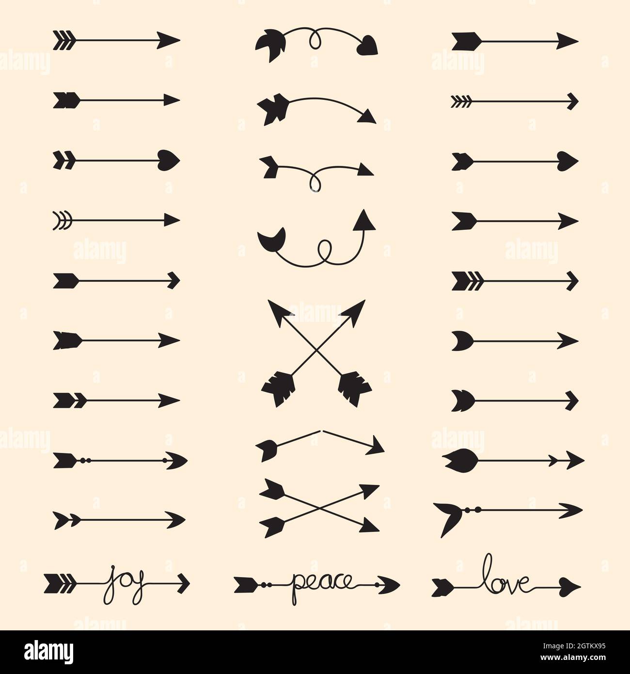 Black crossed arrows hi-res stock photography and images - Alamy