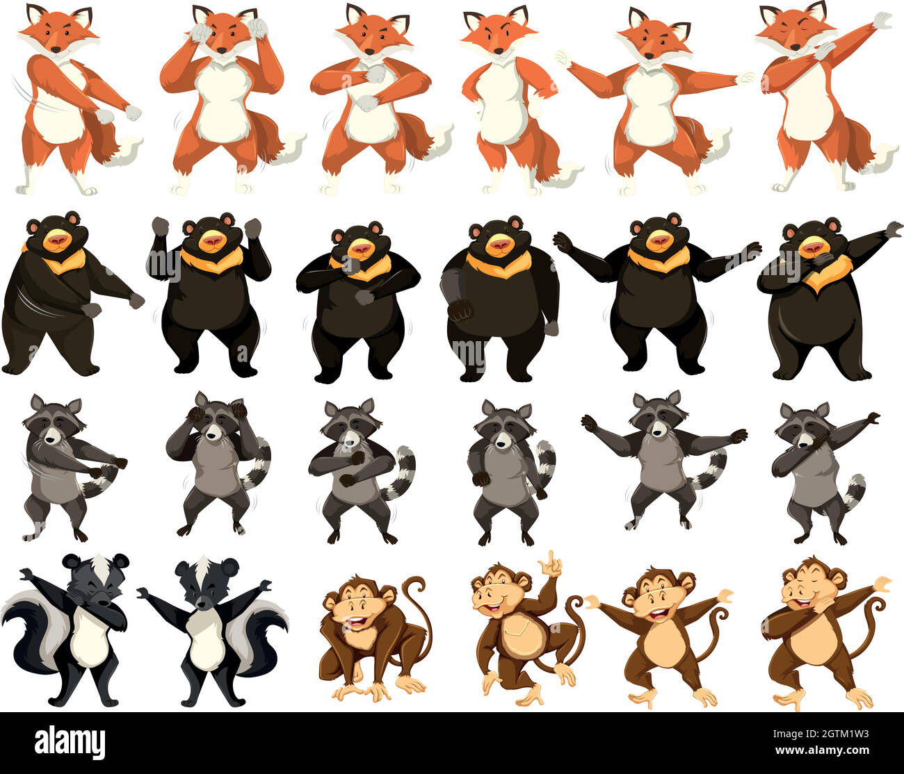 Set of dancing animals Stock Vector Image & Art - Alamy