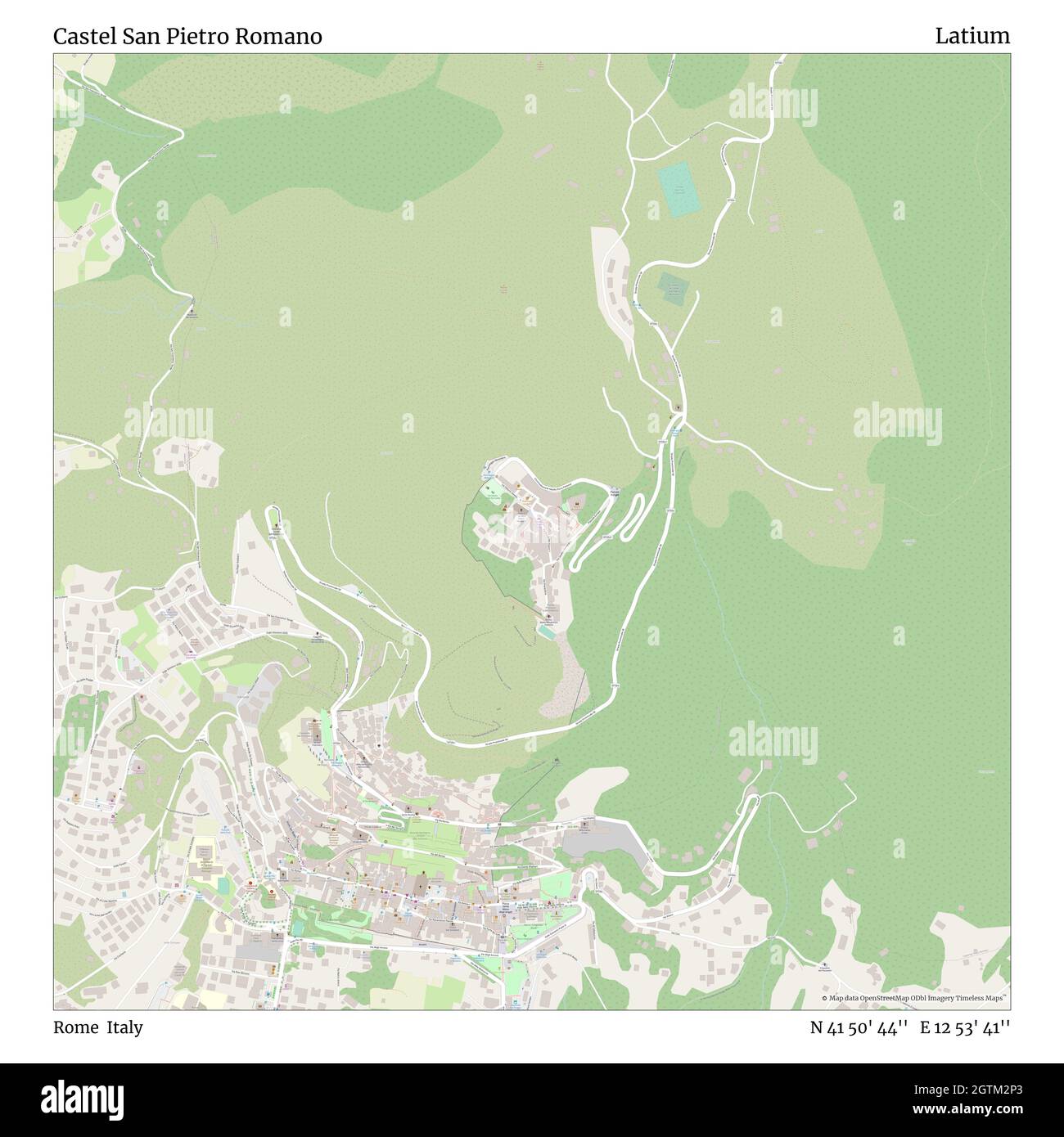 Castel San Pietro Romano, Rome, Italy, Latium, N 41 50' 44'', E 12 53 ...
