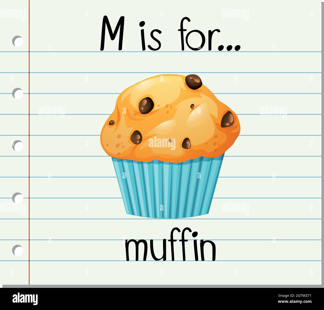 Flashcard letter M is for muffin Stock Vector Image & Art - Alamy