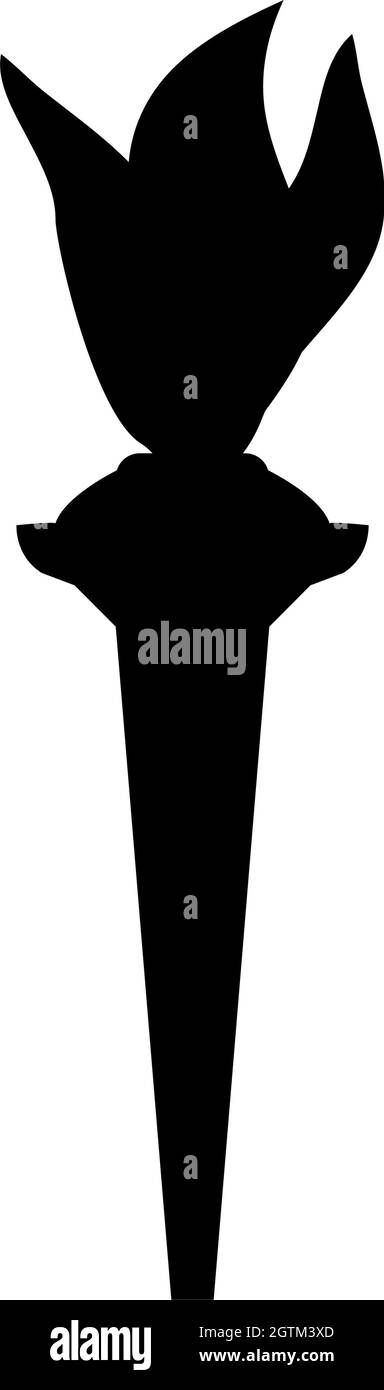 Silhouette torch. Symbol of victory. Illustration icon Stock Vector ...