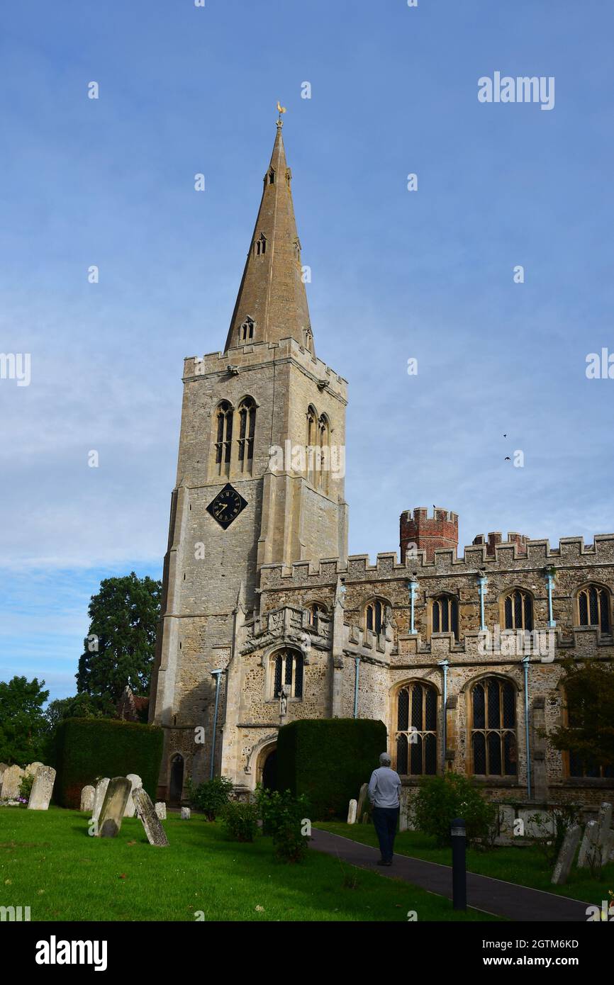 The parish church of St Mary in Buckden, Cambridgeshire, UK. St Mary's ...