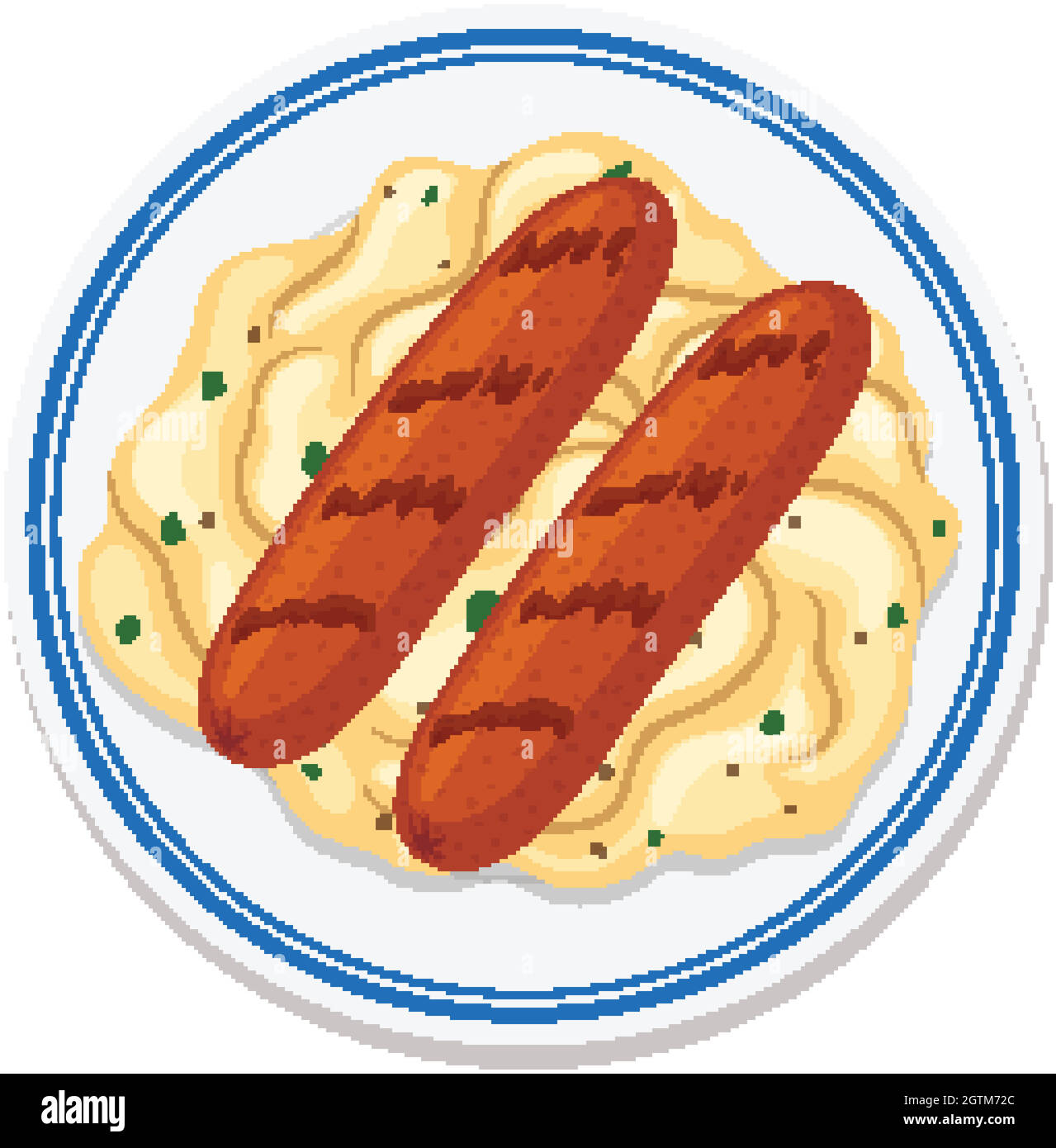 Tasty breakfast on plate Stock Vector Images - Alamy