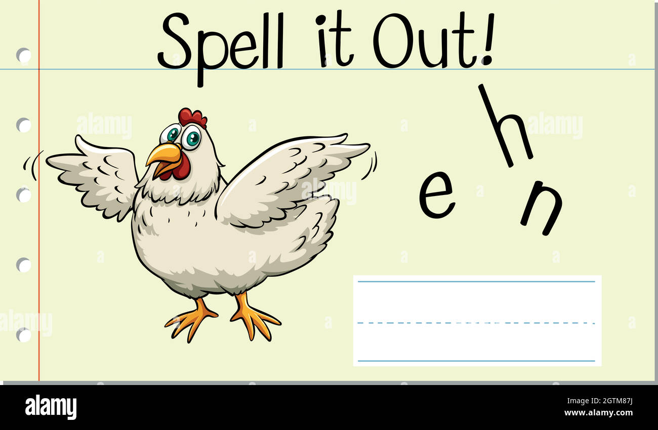 Spell it out hen Stock Vector Image & Art - Alamy