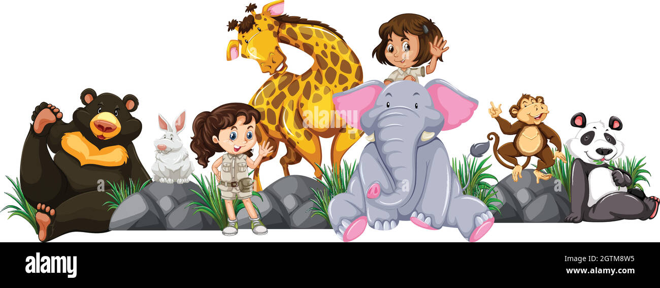 Woman safari africa Stock Vector Images - Alamy