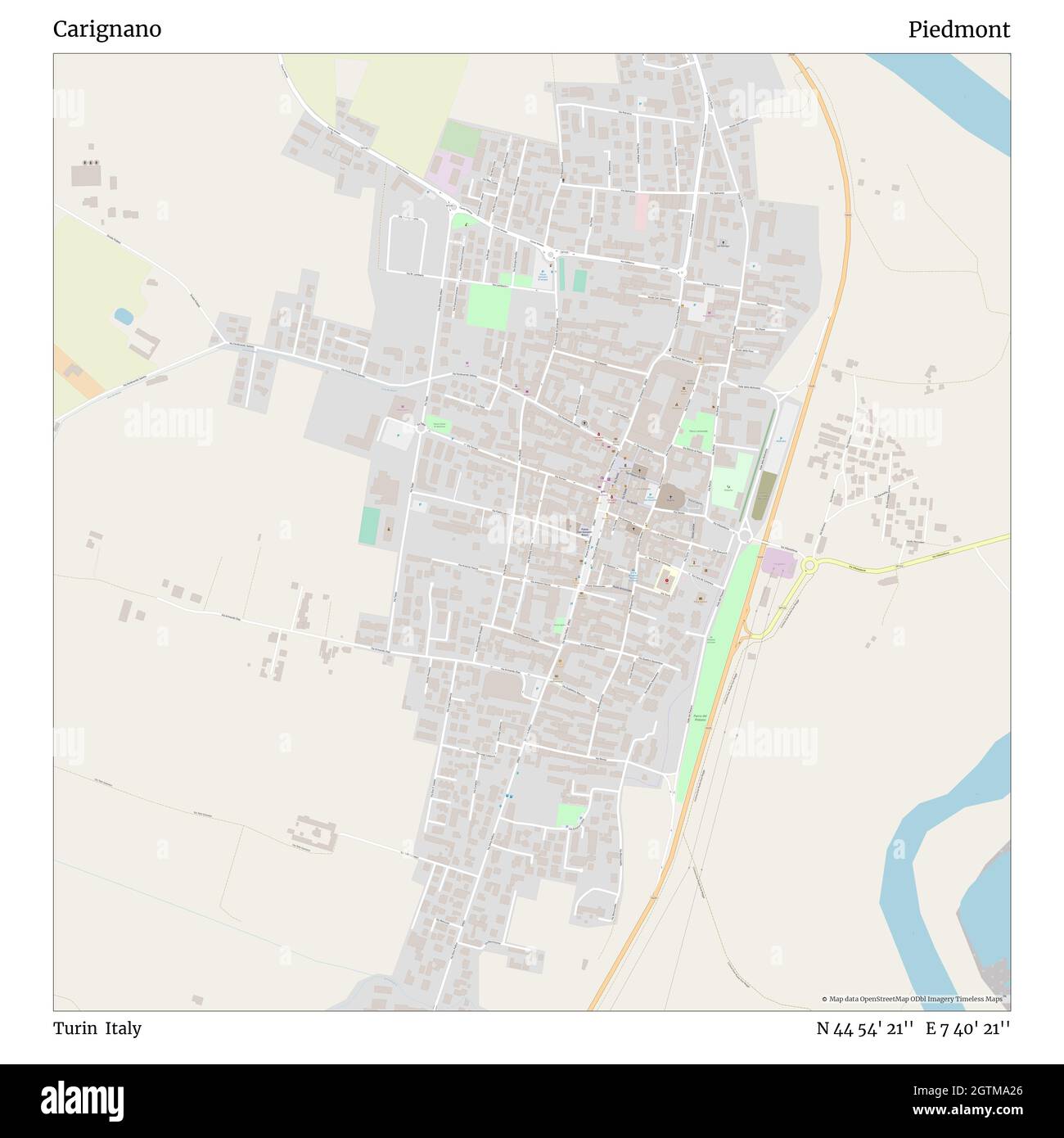 Carignano map hi-res stock photography and images - Alamy