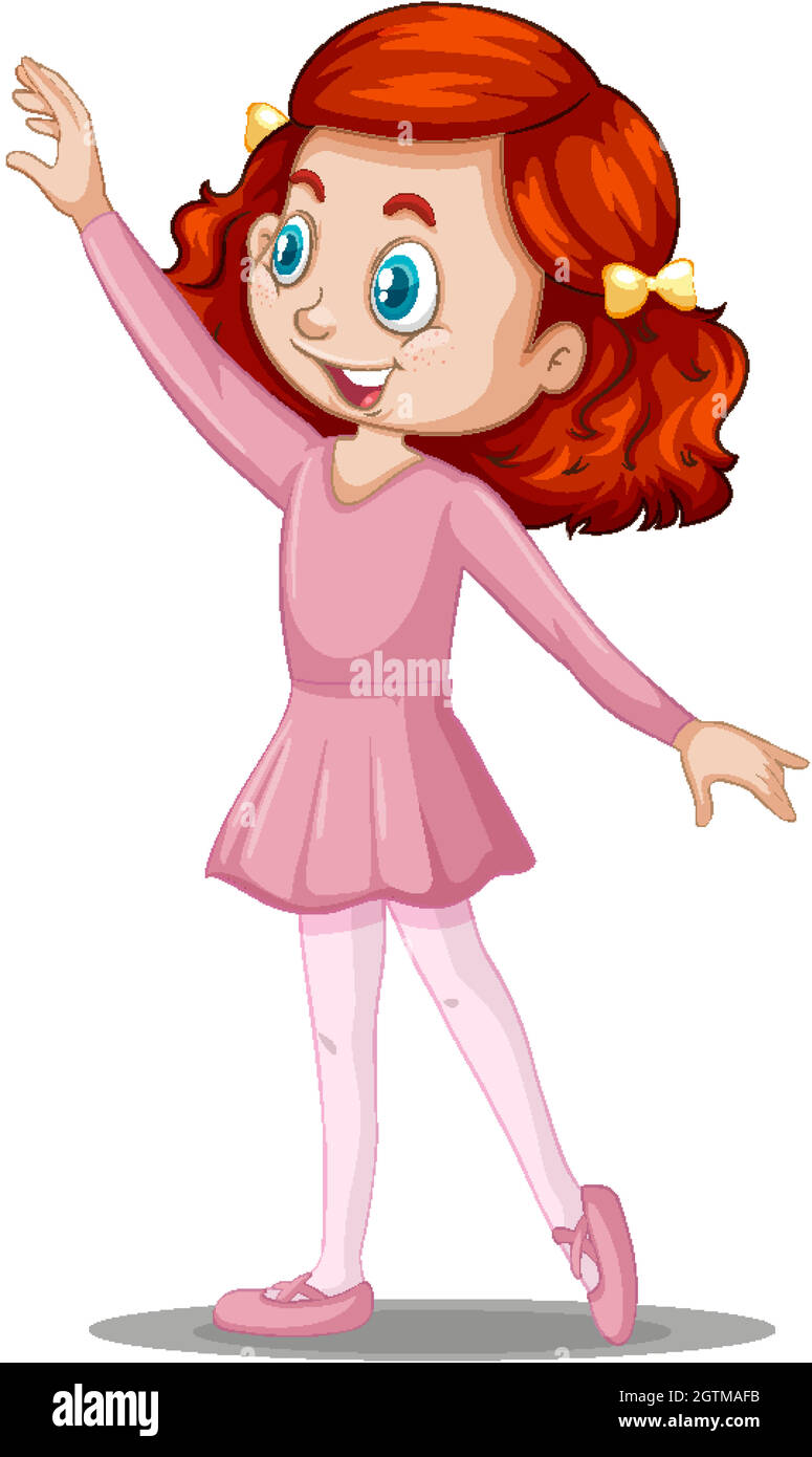 A girl ballet dancer cartoon character Stock Vector Image & Art - Alamy