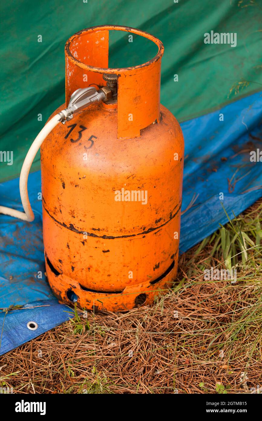 Old gas cylinder hi-res stock photography and images - Alamy