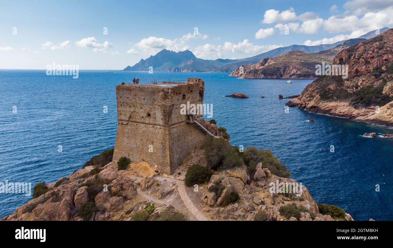 Genoese lookout tower corsica hi-res stock photography and images - Alamy