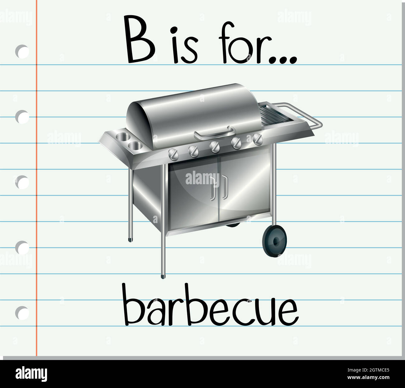 Flashcard letter B is for barbecue Stock Vector Image & Art - Alamy