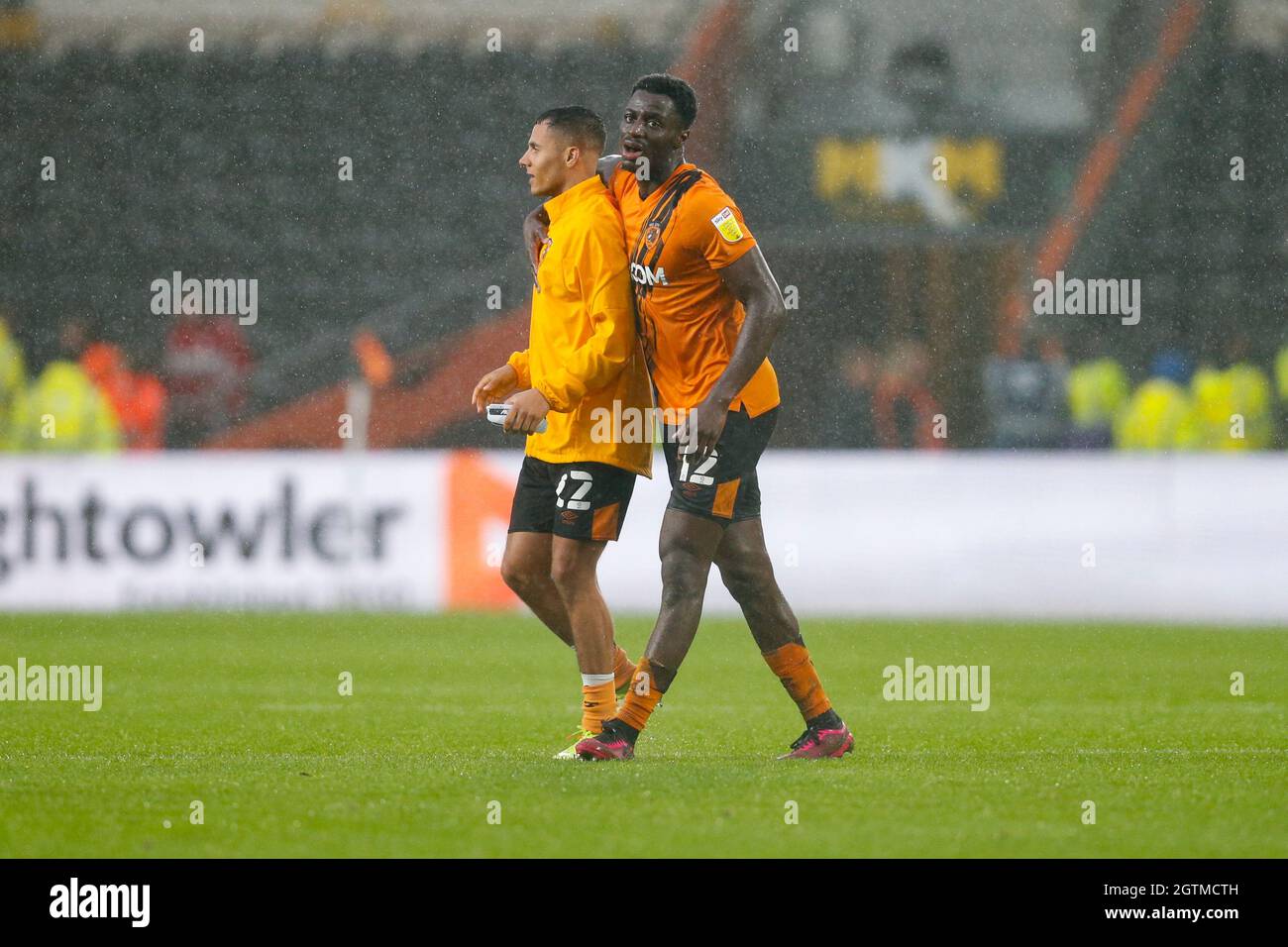 Tyler Smith #22 of Hull City and Josh Emmanuel #12 of Hull City ...