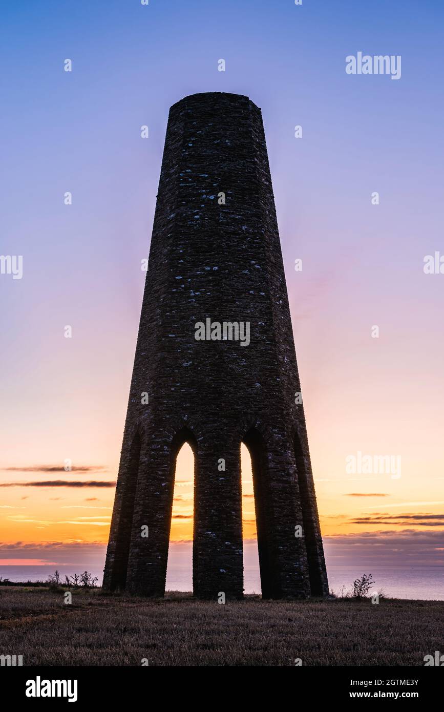 Dawn over The Daymark, Kingswear, Devon, England, Europe Stock Photo ...