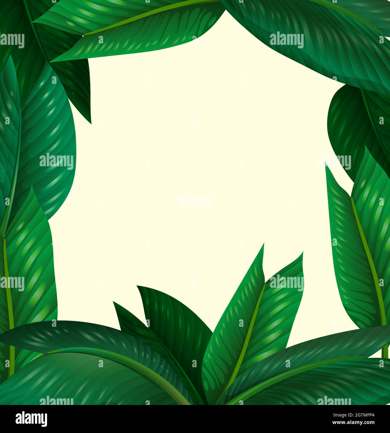 Leaves frame design hi-res stock photography and images - Alamy