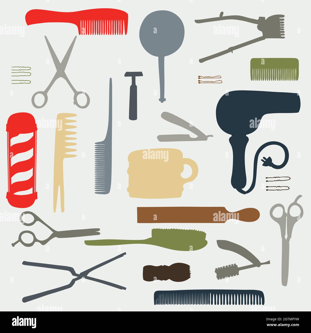 Barber shaving Stock Vector Images - Alamy