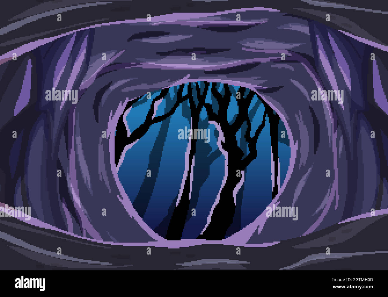 Halloween dark scene witch Stock Vector Images - Alamy