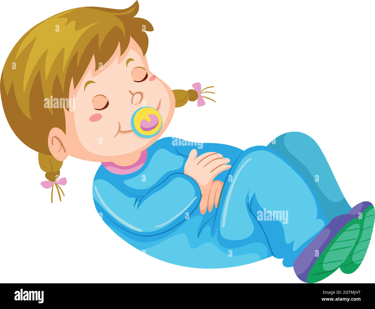 Girl toddler having nap Stock Vector Image & Art - Alamy