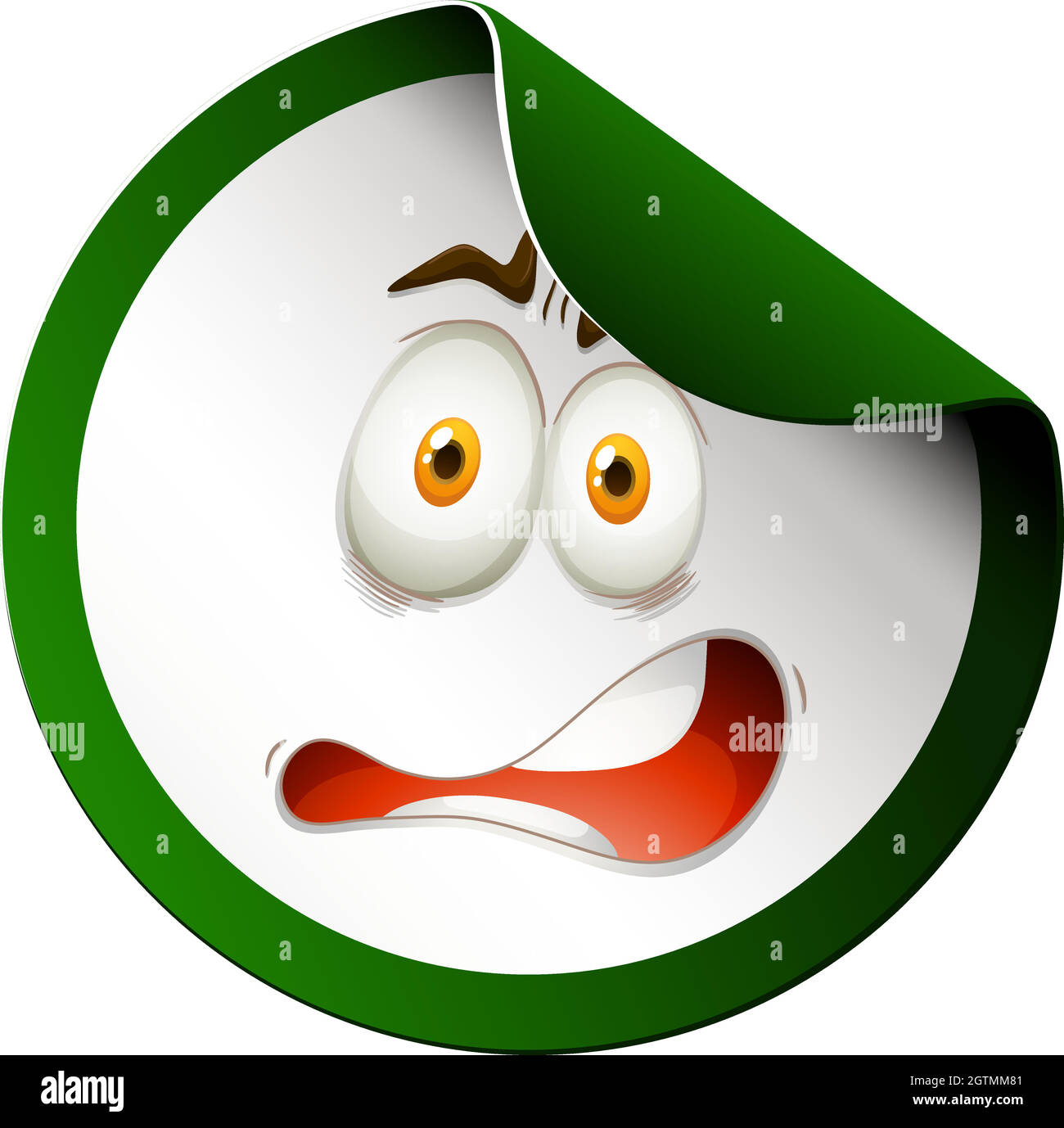 Sticker face Stock Vector Images - Alamy