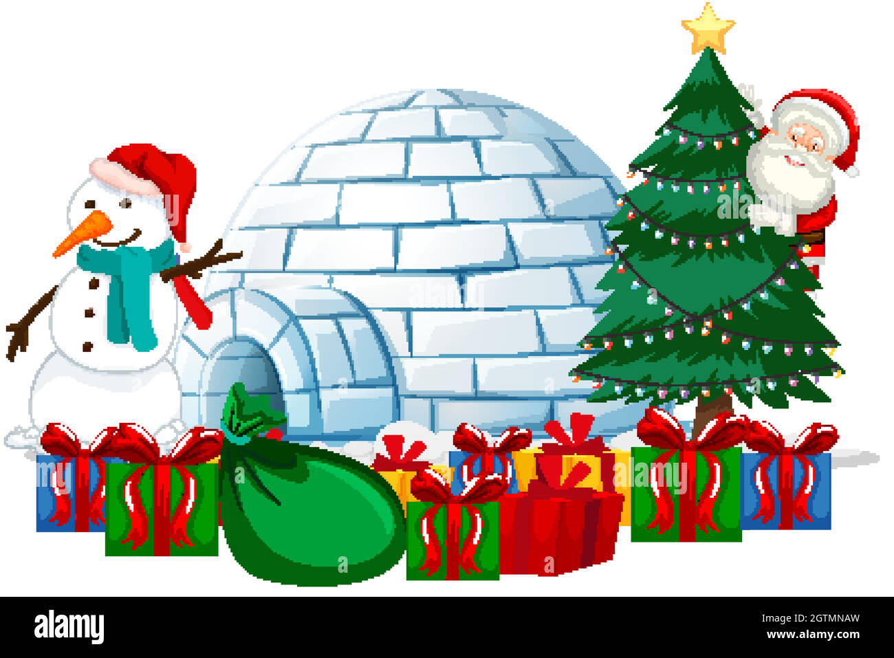 Santa claus presents concept Stock Vector Images - Alamy