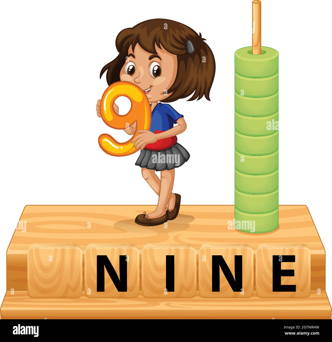 Numeral nine Stock Vector Images - Alamy