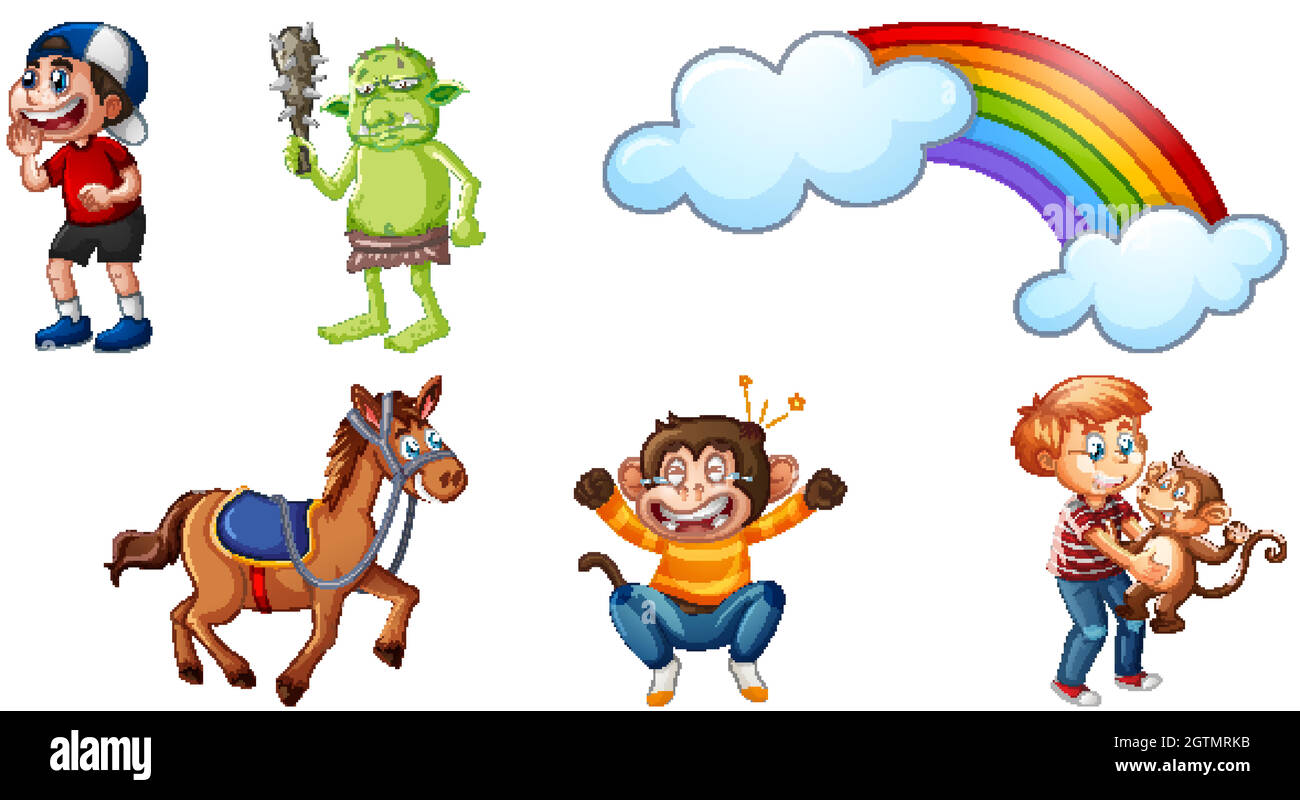 Knitted Nursery Rhyme Characters Clipart