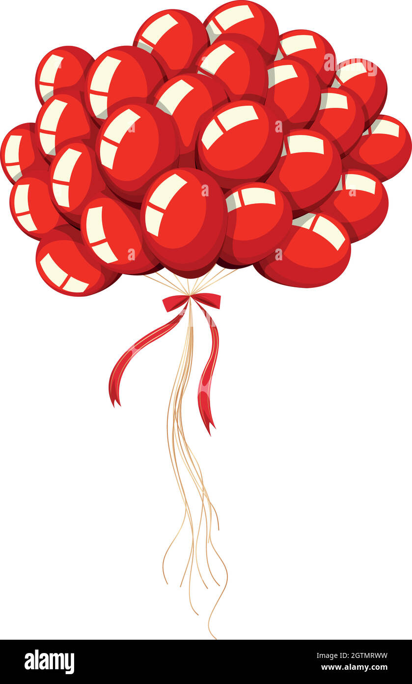 Bunch of red balloons Stock Vector Image & Art - Alamy