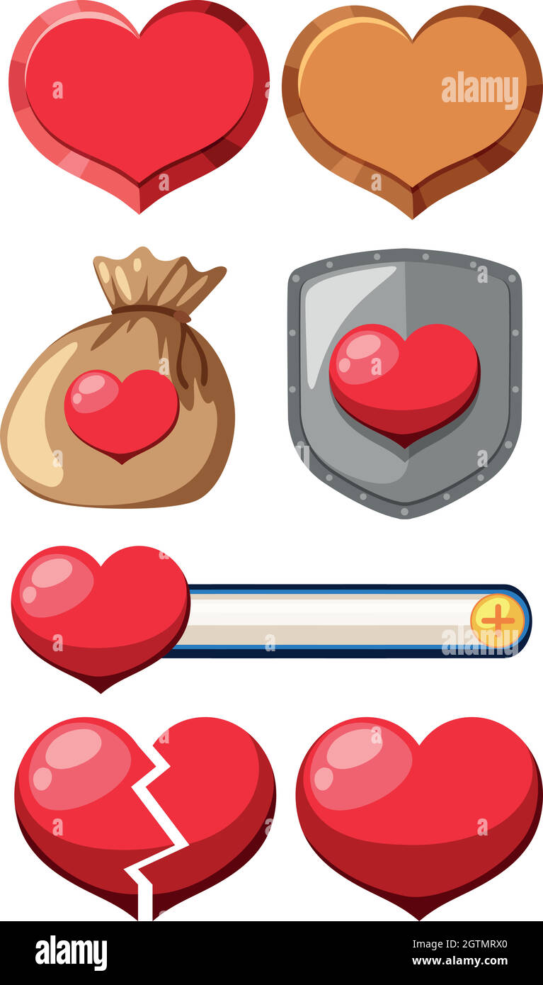 Cartoon set shield game Stock Vector Images - Alamy