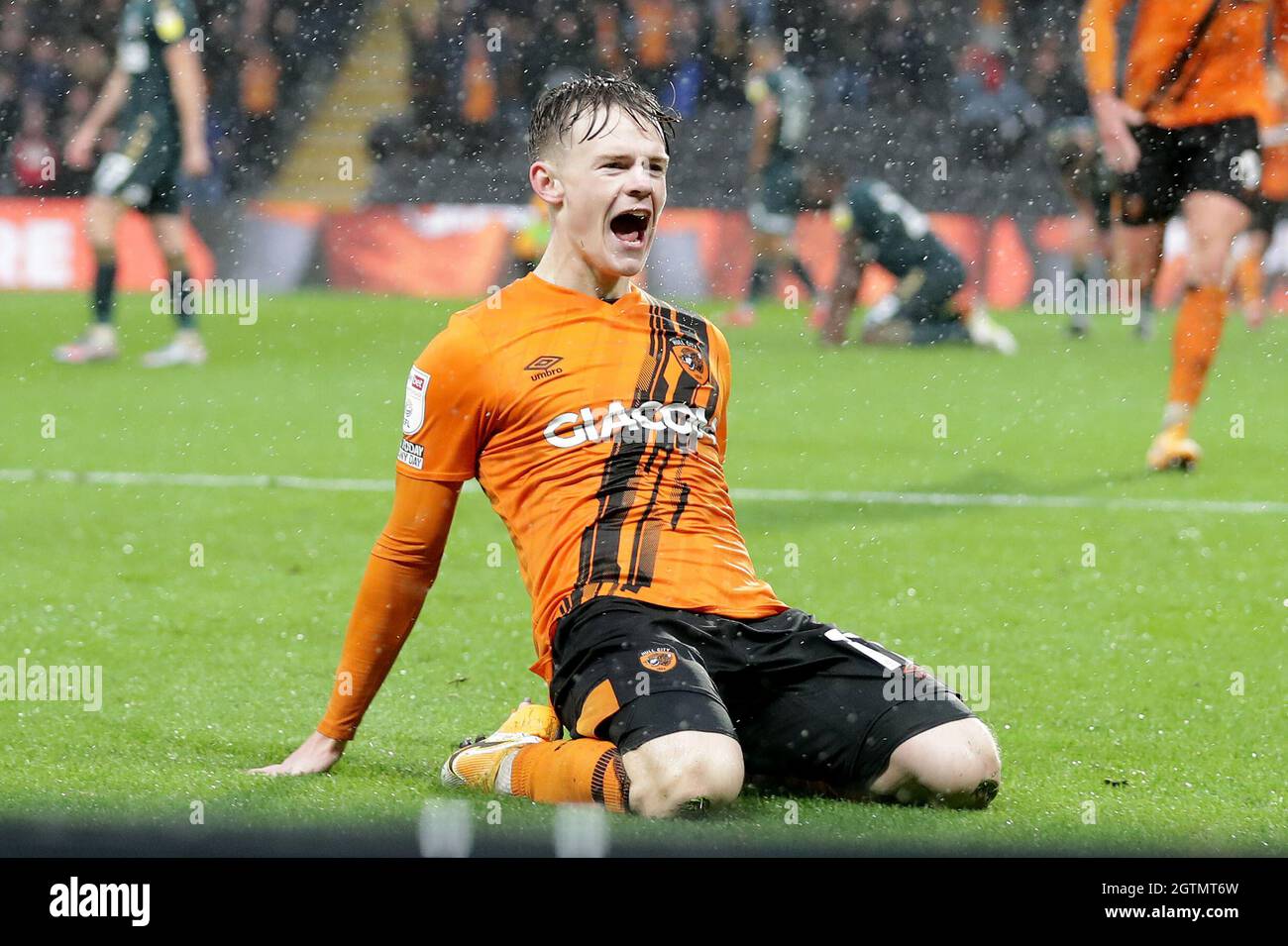 Hull City's Keane Lewis-Potter after scoring during the Sky Bet ...