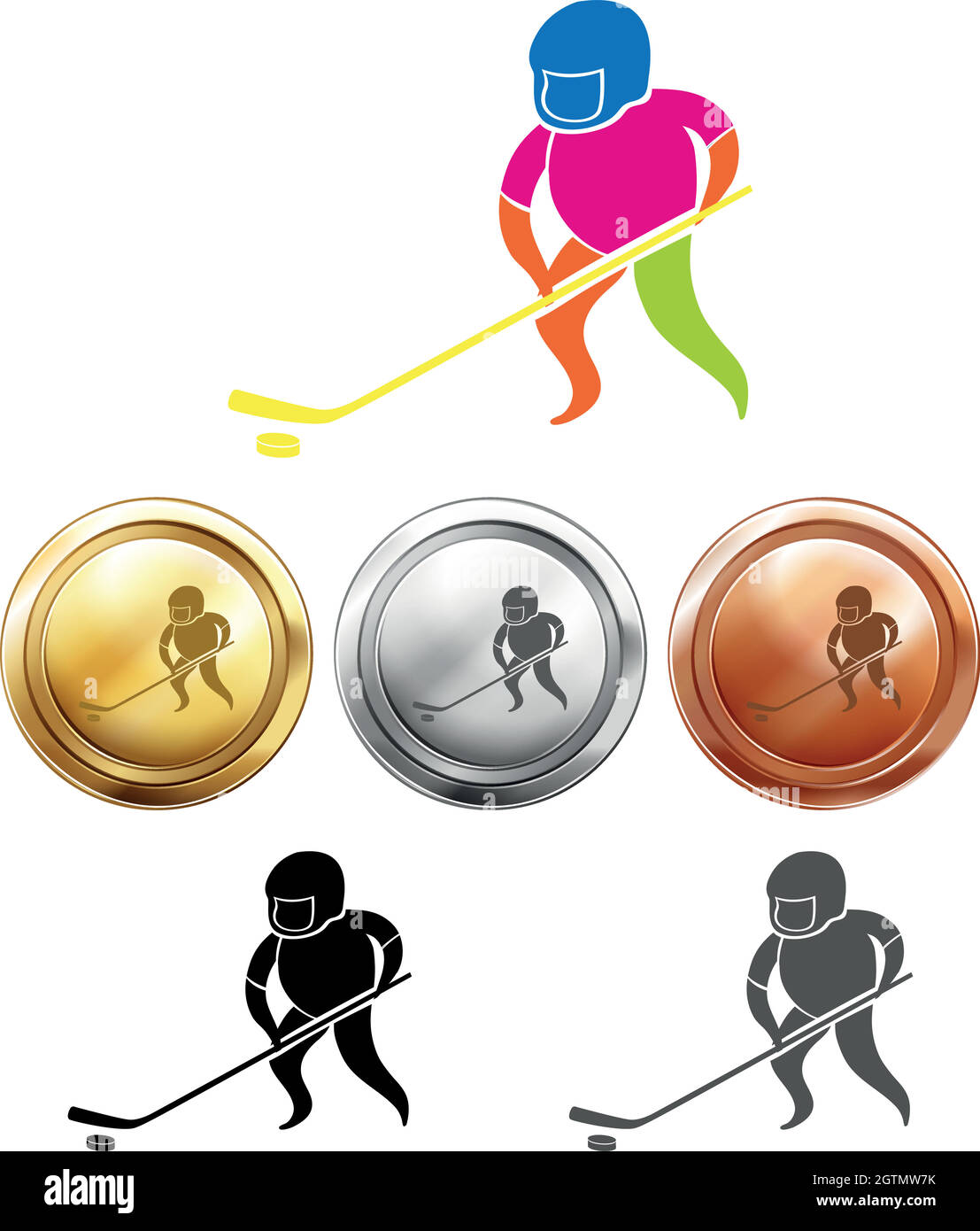 Ice hockey illustration hi-res stock photography and images - Alamy