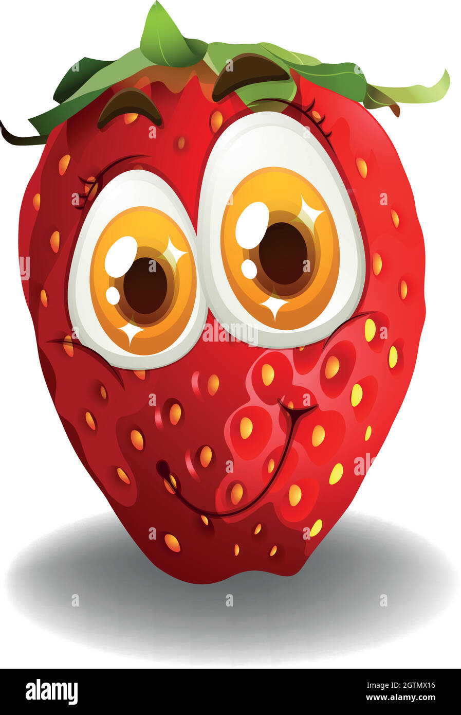 Strawberry with smiling face Stock Vector Image & Art - Alamy