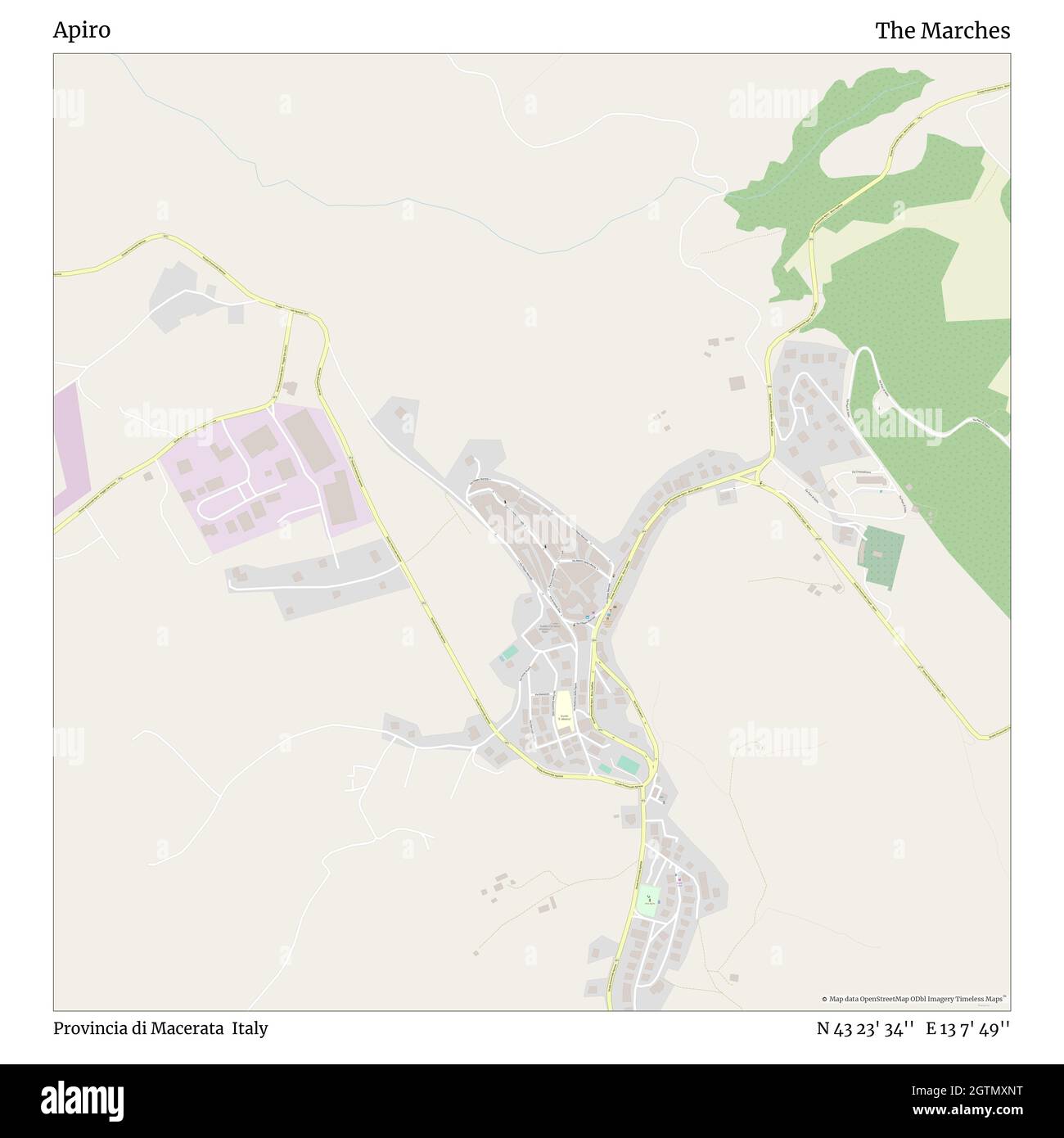 Apiro, Provincia di Macerata, Italy, The Marches, N 43 23' 34'', E 13 7 ...