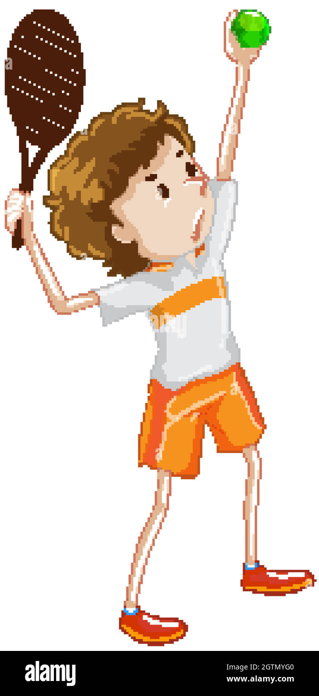 Athlete playing tennis on white background Stock Vector Image & Art - Alamy