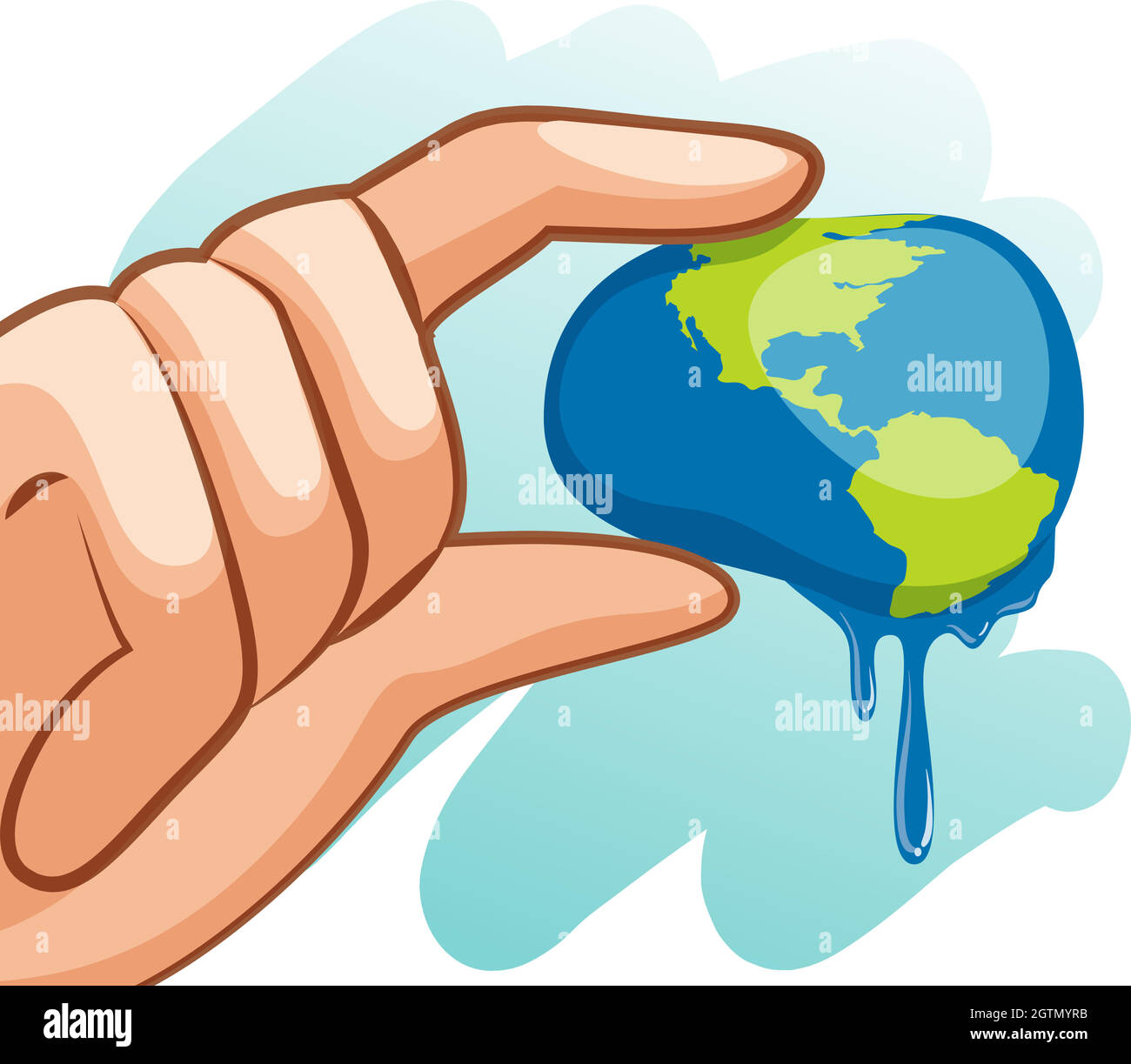 Save water theme with hand squeezing earth Stock Vector Image & Art - Alamy