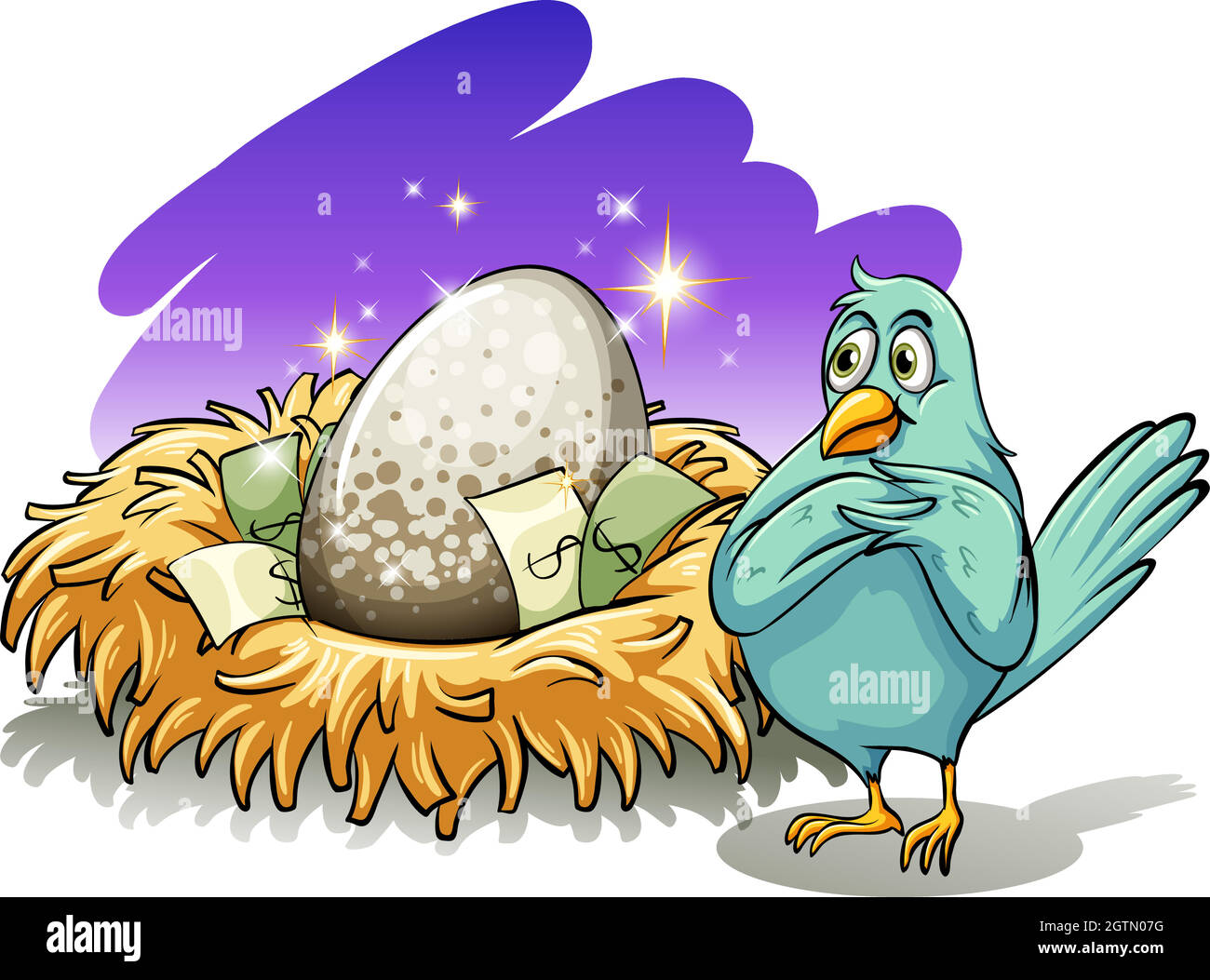 Big bird nest Stock Vector Images - Alamy