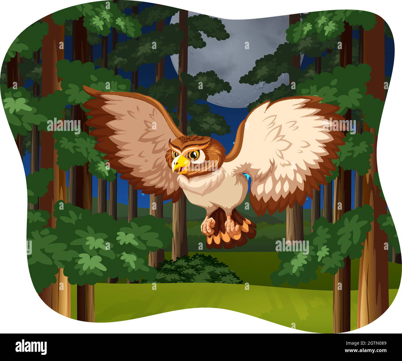 Owl night Cut Out Stock Images & Pictures - Alamy