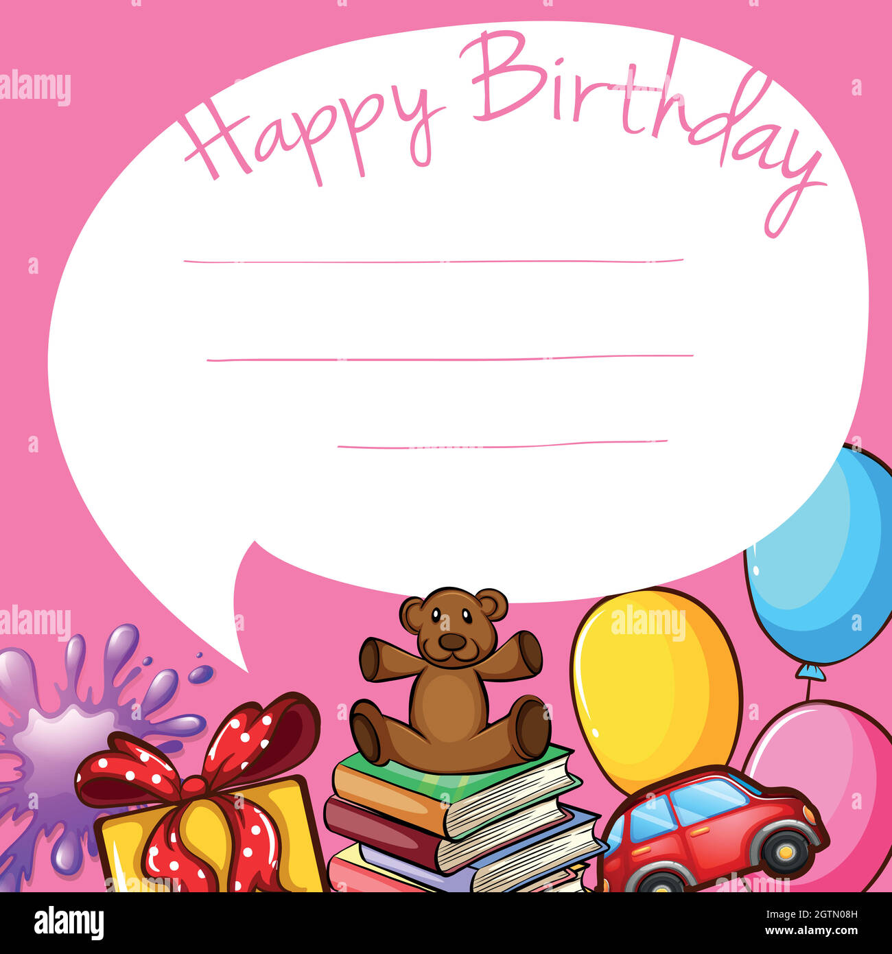 Border design with happy birthday theme Stock Vector Image & Art - Alamy