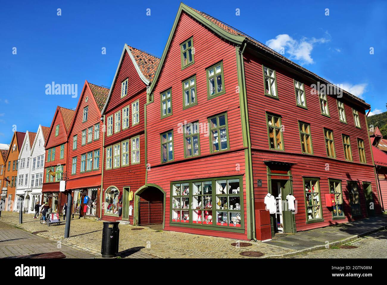 Wooden buildings bryggen in old hi-res stock photography and images - Alamy