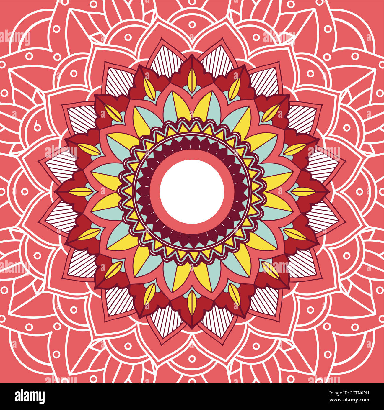 Mandala patterns on red background Stock Vector Image & Art - Alamy