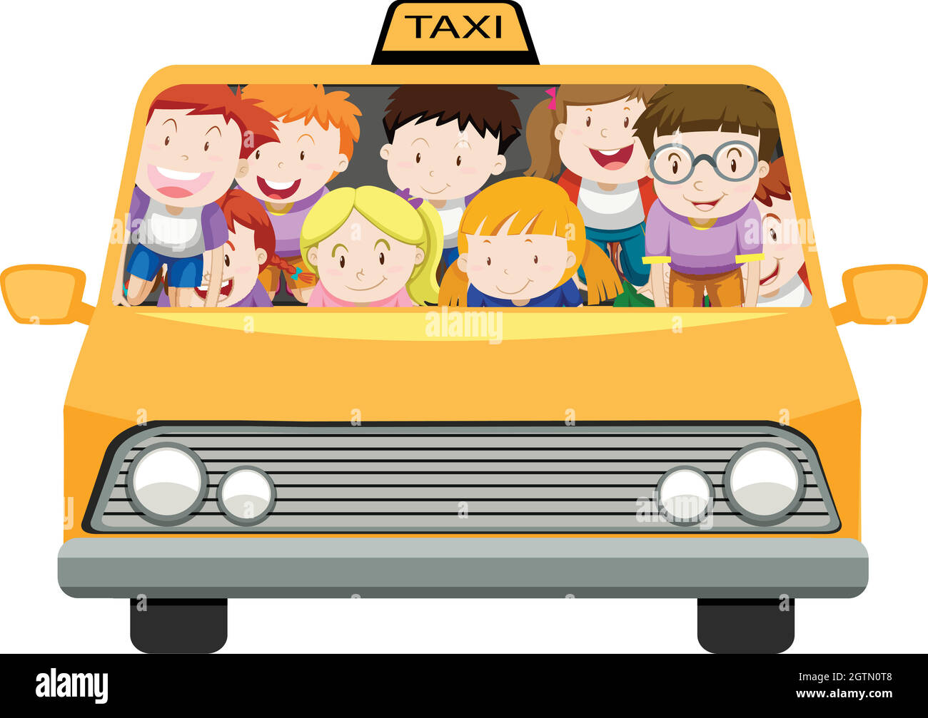 Riding in taxi cab Stock Vector Images - Alamy